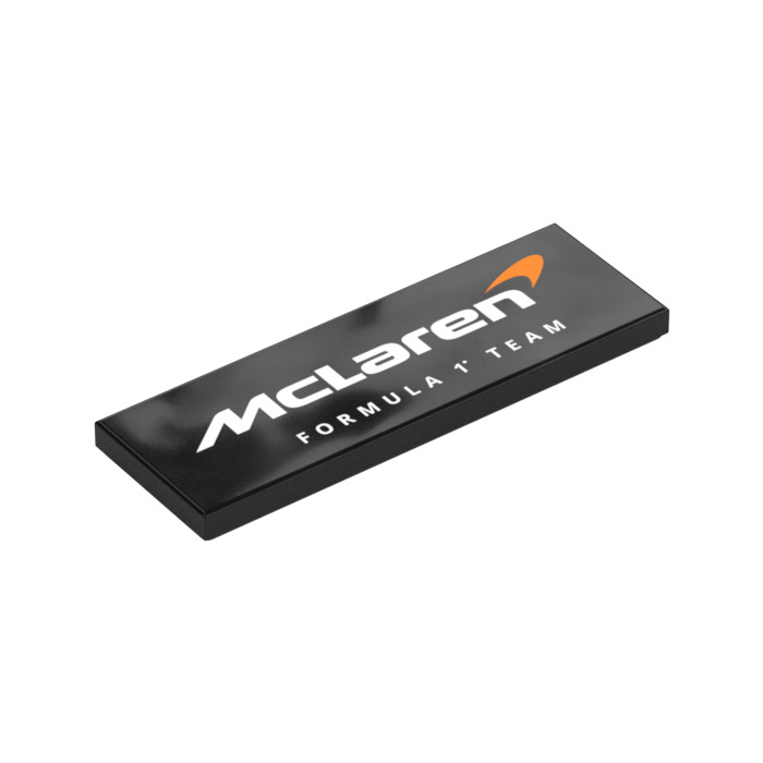 LEGO Tile 2 x 6 with 'McLaren’ Logo and ‘FORMULA 1 TEAM' (69729 ...