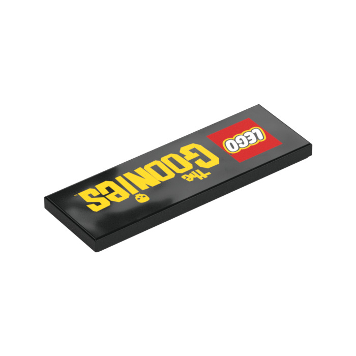 LEGO Black Tile 2 x 6 with LEGO Logo and ‘The Goonies’ (69729) | Brick ...
