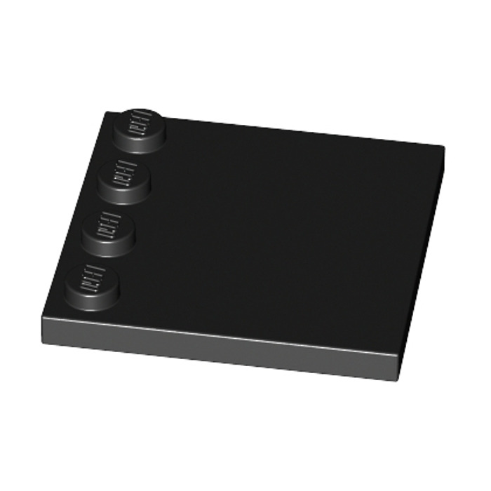 LEGO Black Tile 4 x 4 with Studs on Edge (6179) | Brick Owl - LEGO ...