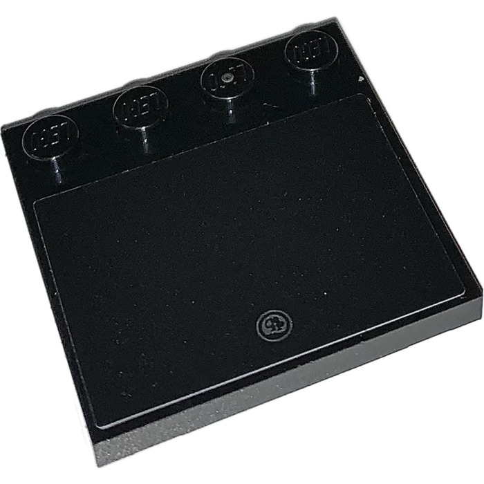 LEGO Black Tile 4 x 4 with Studs on Edge with AMG Logo Sticker (6179 ...