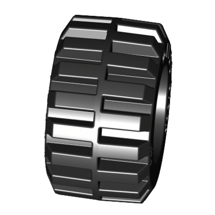 LEGO Black Tire Ø21 x 12 - Offset Tread Small Wide with Band Around ...