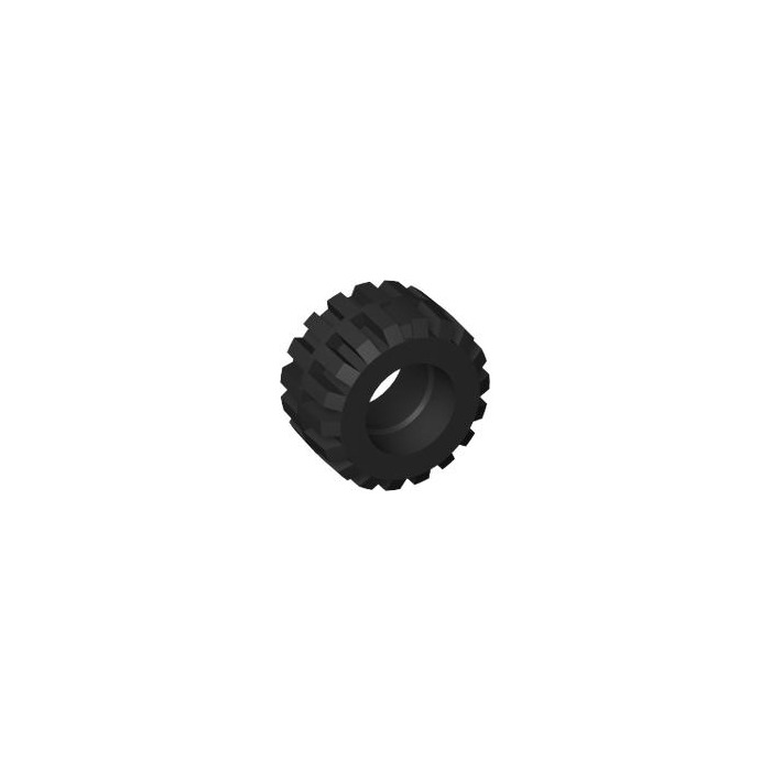 LEGO Black Tire Ø21 x 12 - Offset Tread Small Wide with Slightly ...