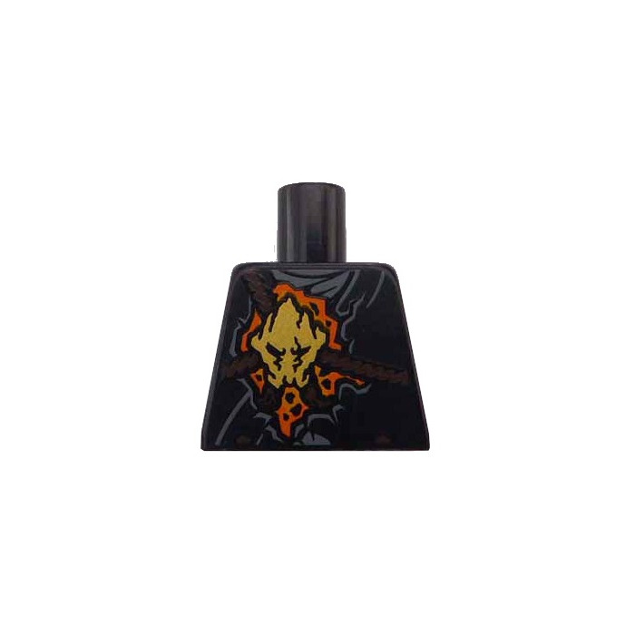 LEGO Black Torso With Cole Lava Pattern without Arms (973) | Brick Owl ...