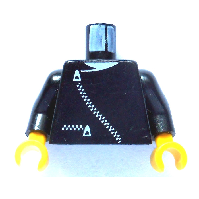 LEGO Black Town Torso with Curved Zipper (973) | Brick Owl - LEGO ...
