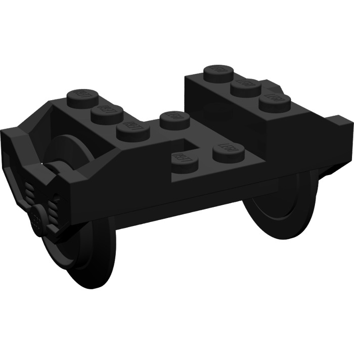 LEGO Black Train Wheel Holder with Wheels (9V) (2878 / 74784) | Brick ...