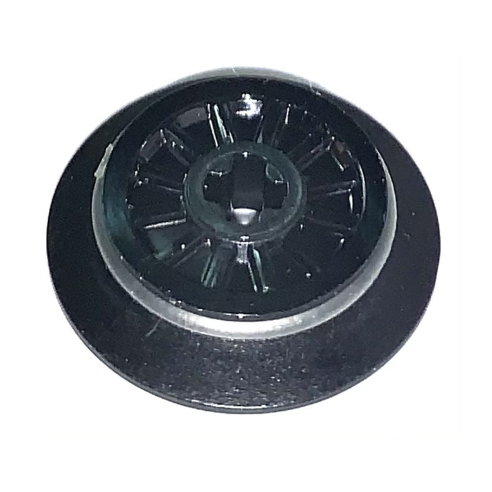 LEGO Black Train Wheel with Axle Hole and Friction Band (55423 / 65629 ...
