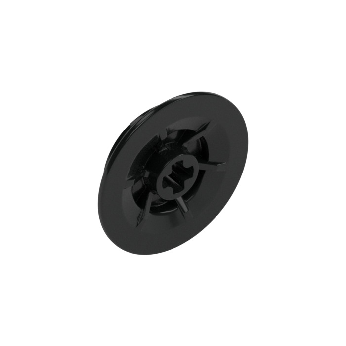 LEGO Black Train Wheel with Axle Hole and Friction Band (55423 / 65629 ...