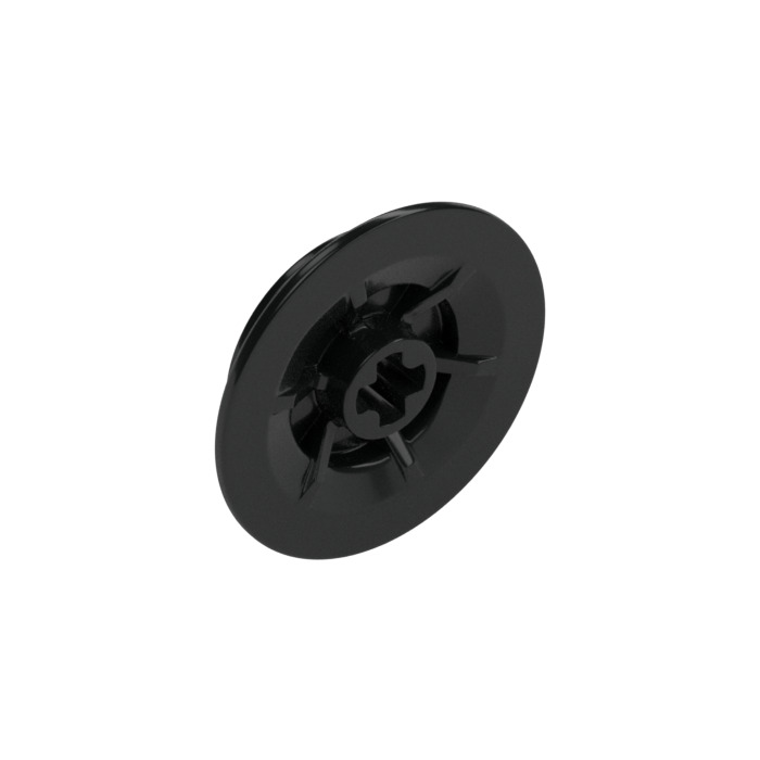 LEGO Black Train Wheel with Axle Hole and Friction Band (55423 / 65629 ...