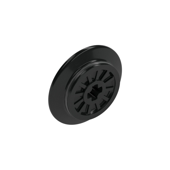 LEGO Black Train Wheel with Axle Hole and Friction Band (55423 / 65629 ...