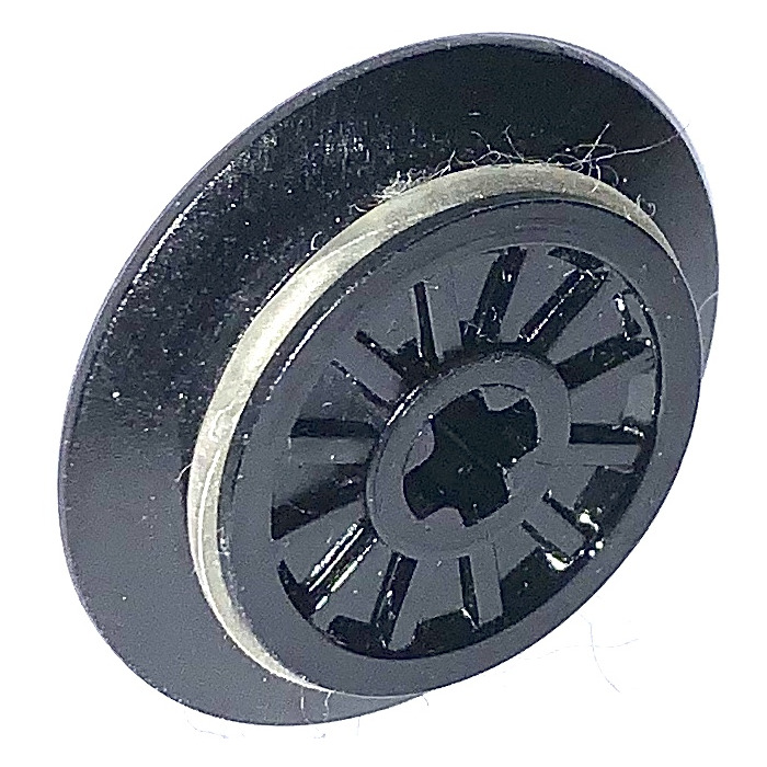 LEGO Black Train Wheel with Axle Hole and Friction Band (55423 / 65629 ...