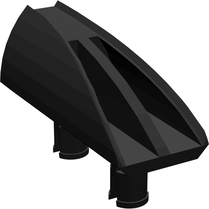 LEGO Black Vehicle Side Flaring Intake 1 x 4 (30647) | Brick Owl - LEGO ...