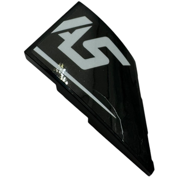 LEGO Black Wedge 2 x 4 Curved Left with AS 'HAAS' logo Sticker (6930 ...