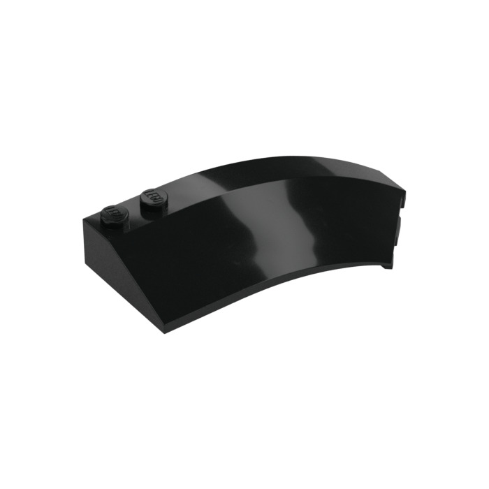 LEGO Black Wedge 3 x 8 x 2 Curved Right (41749 / 42019) | Brick Owl ...
