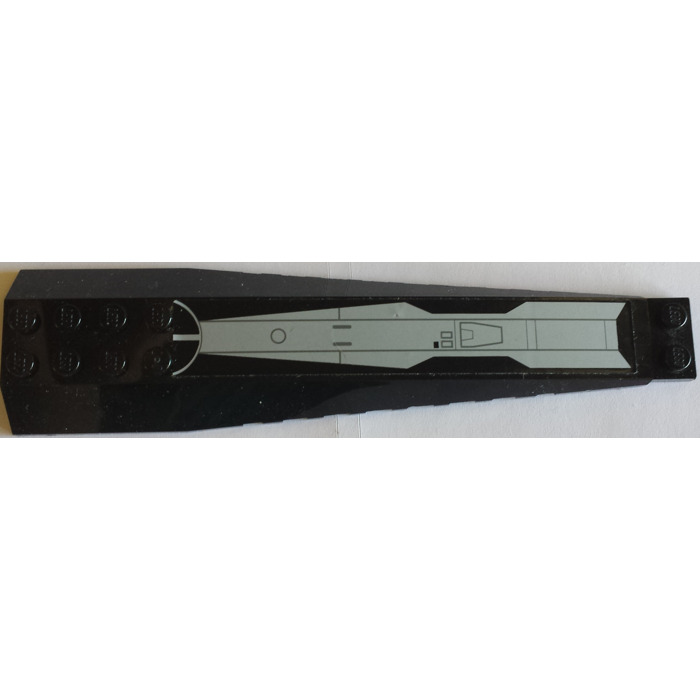 LEGO Black Wedge 4 x 16 Triple Curved with SW V-wing Starfighter ...