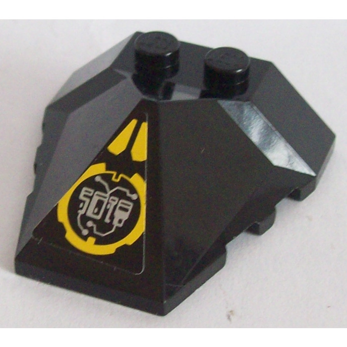 LEGO Wedge 4 x 4 Quadruple Convex Slope Center with Circuitry Sticker ...