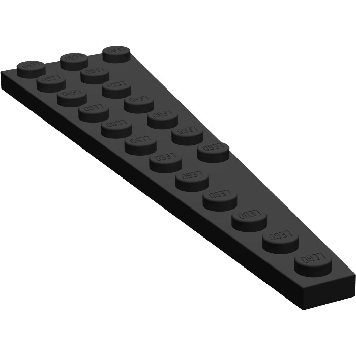 LEGO Black Wedge Plate 3 x 12 Wing Left (47397) | Brick Owl - LEGO ...