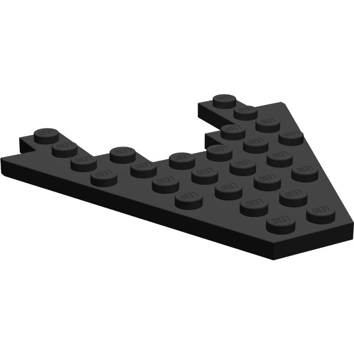 LEGO Black Wedge Plate 8 x 8 with 3 x 4 Cutout (6104) | Brick Owl ...