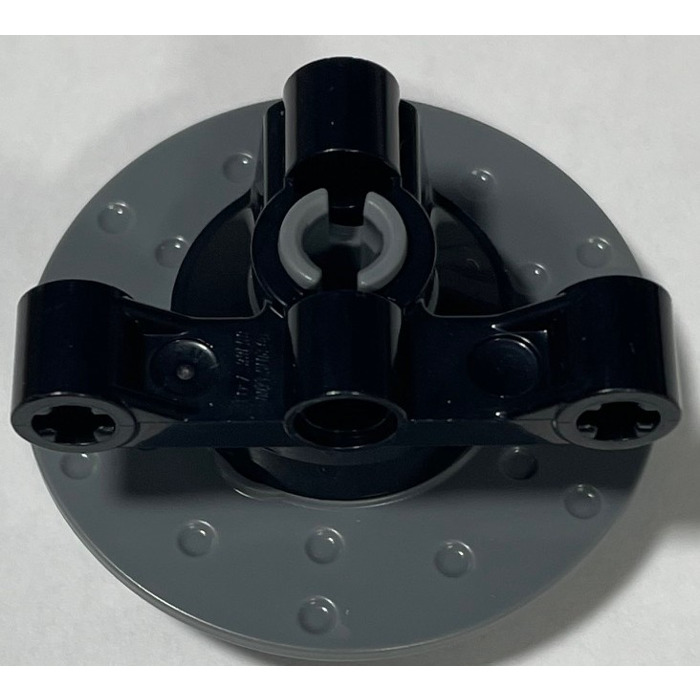 LEGO Black Wheel Bearing Back with Cross Hole with Slots with Dark ...