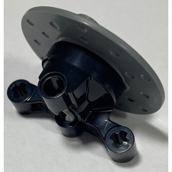 LEGO Black Wheel Bearing Back with Cross Hole with Slots with Dark ...