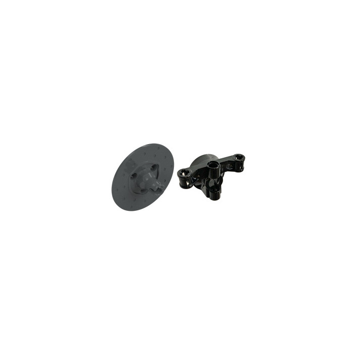 LEGO Black Wheel Bearing Back with Cross Hole with Slots with Dark ...