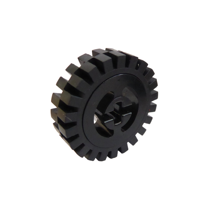 LEGO Wheel Hub 8 x 17.5 with Axlehole with Narrow Tire 24 x 7 with ...