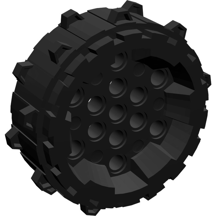 LEGO Black Wheel with spike Ø62 (64711) | Brick Owl - LEGO Marketplace