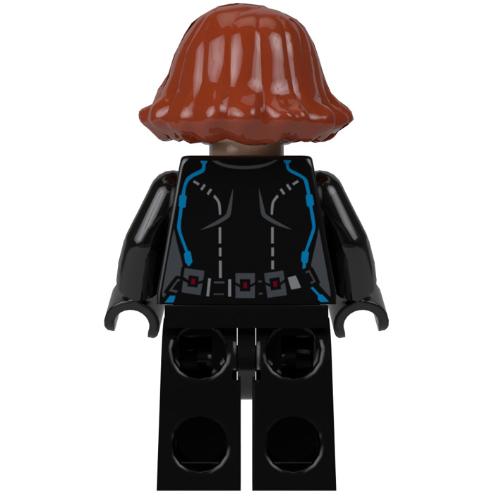 LEGO Black Widow with Short Hair with Printed Legs and Dark Azure Trim ...