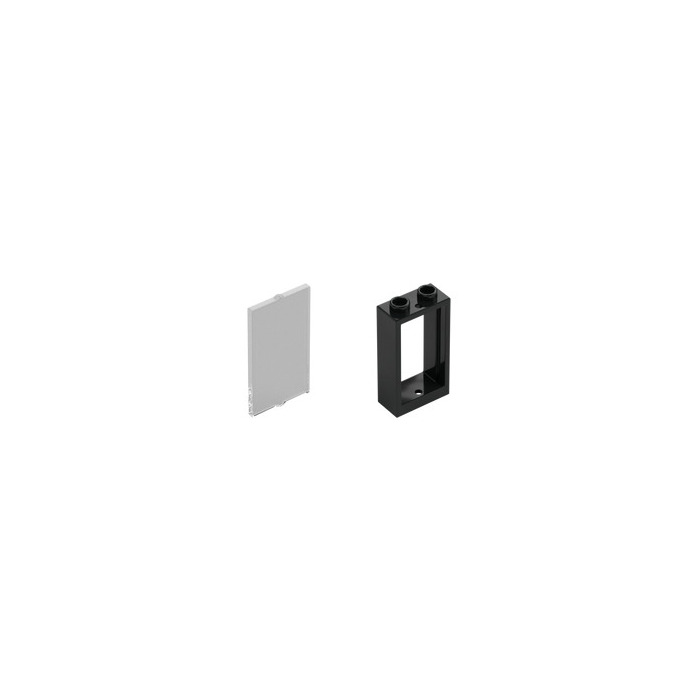 LEGO Black Window 1 x 2 x 3 with Transparent Glass | Brick Owl - LEGO ...