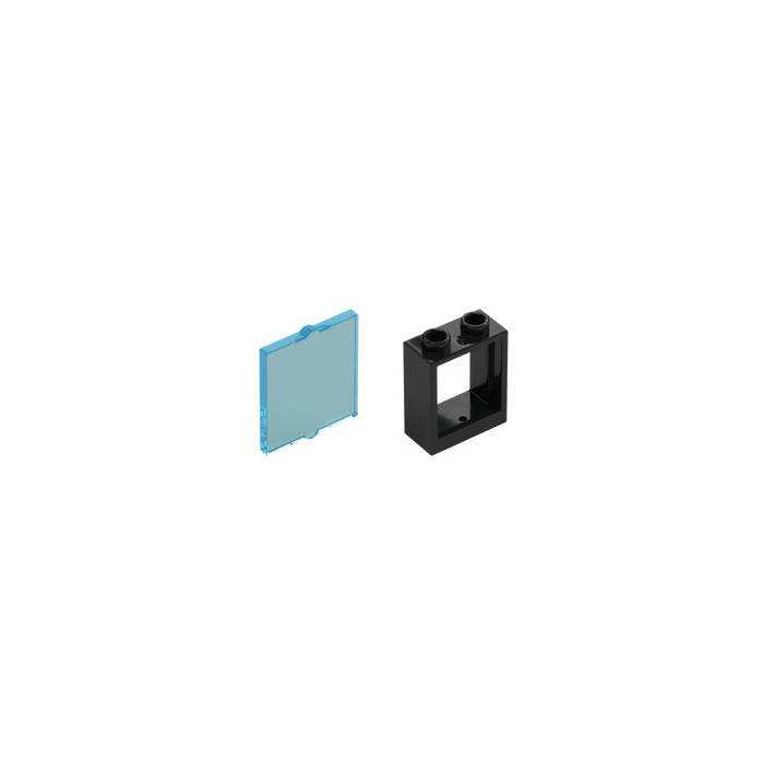 LEGO Black Window with Transparent Light Blue Glass | Brick Owl - LEGO ...