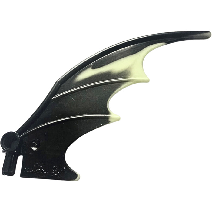 LEGO Black Wing 8 x 10 with Pin Hole and Axle with Glow in the Dark ...