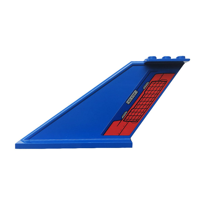 LEGO Blue Airplane Tail 2 x 5 x 12 with Rudder with 'NO STEP', Grille ...