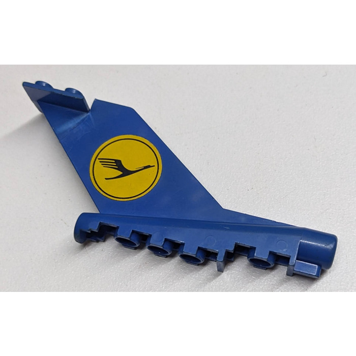 LEGO Blue Airplane Tail with Lufthansa Logo Sticker | Brick Owl - LEGO ...