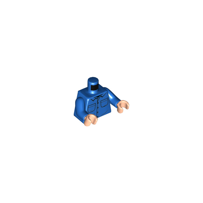 LEGO Blue Alan Grant with Dark Brown Fedora Minifig Torso (973 / 76382 ...