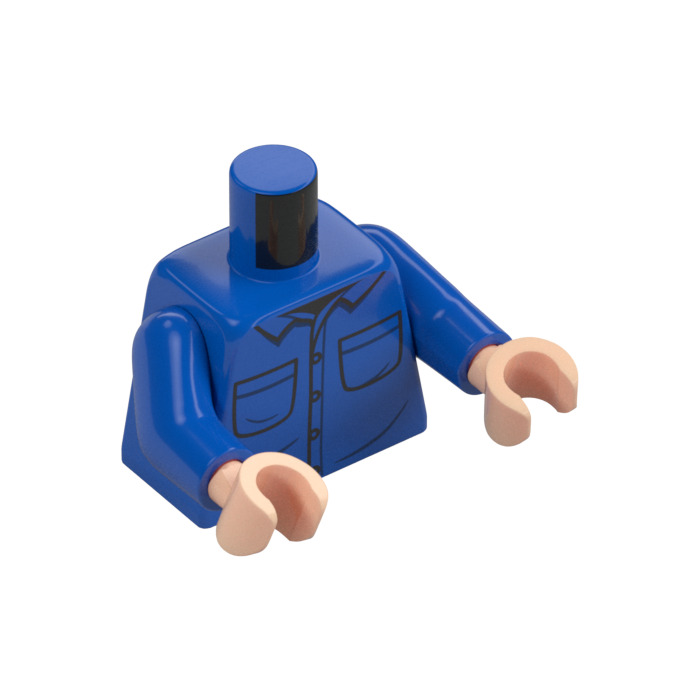 LEGO Blue Alan Grant with Dark Brown Fedora Minifig Torso (973 / 76382 ...