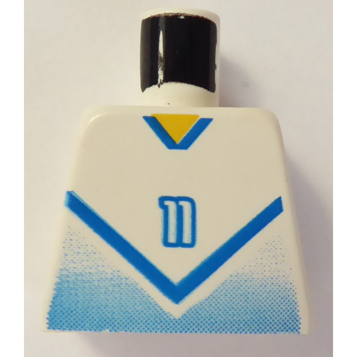LEGO Blue and White Team Player with Number 11 on Front and Back Torso ...
