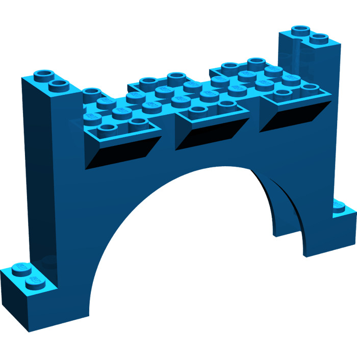 LEGO Azul Arco 2 x 12 x 6 pared con Slopes (30272) | Brick Owl - LEGO ...