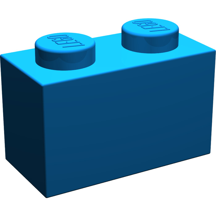 LEGO Blue Brick 1 x 2 with Bottom Tube (3004 / 93792) | Brick Owl ...