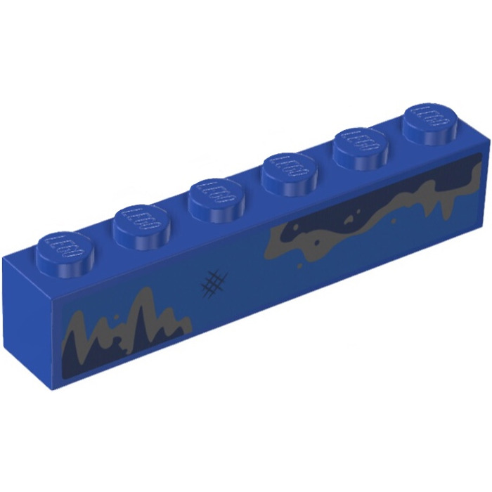 LEGO Brick 1 x 6 with Paint Damage (Left) Sticker (3009) | Brick Owl ...