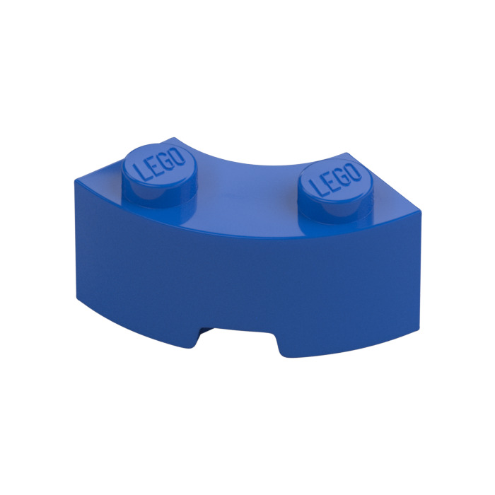 LEGO Blue Brick 2 x 2 Round Corner with Stud Notch and Reinforced ...