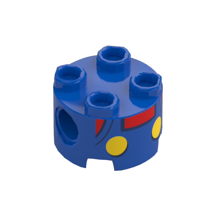 LEGO Brick 2 x 2 Round with Holes with Super Mario Baby Mario Torso ...