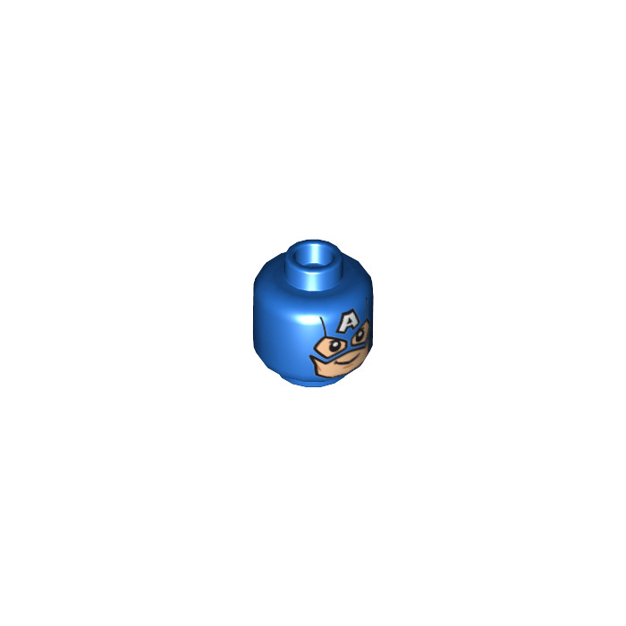 LEGO Blue Captain America with Blue Suit Minifigure Head (3626 / 17123 ...