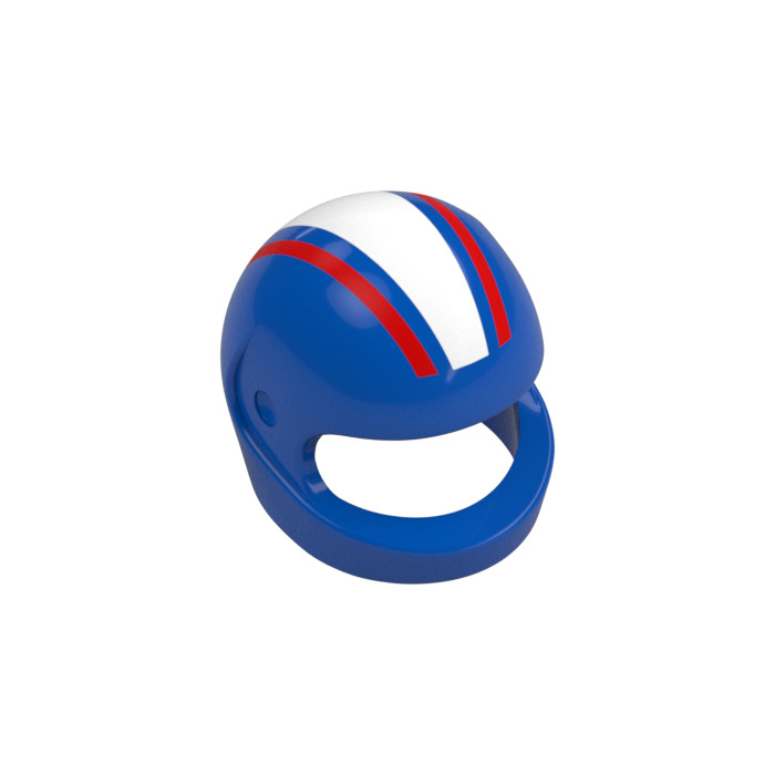 LEGO Crash Helmet with White and Red Stripes (2446) | Brick Owl - LEGO ...