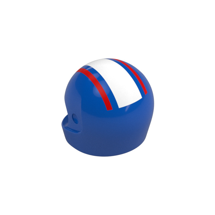 LEGO Blue Crash Helmet with White and Red Stripes (2446) | Brick Owl ...