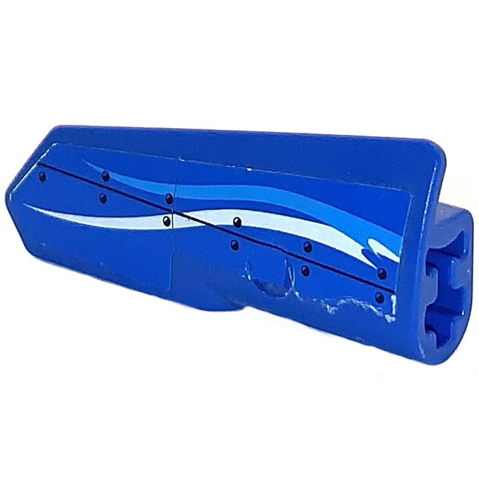 LEGO Bleu Incurvé Panneau 21 Droite avec Lumière Bleu et Blanc lines ...