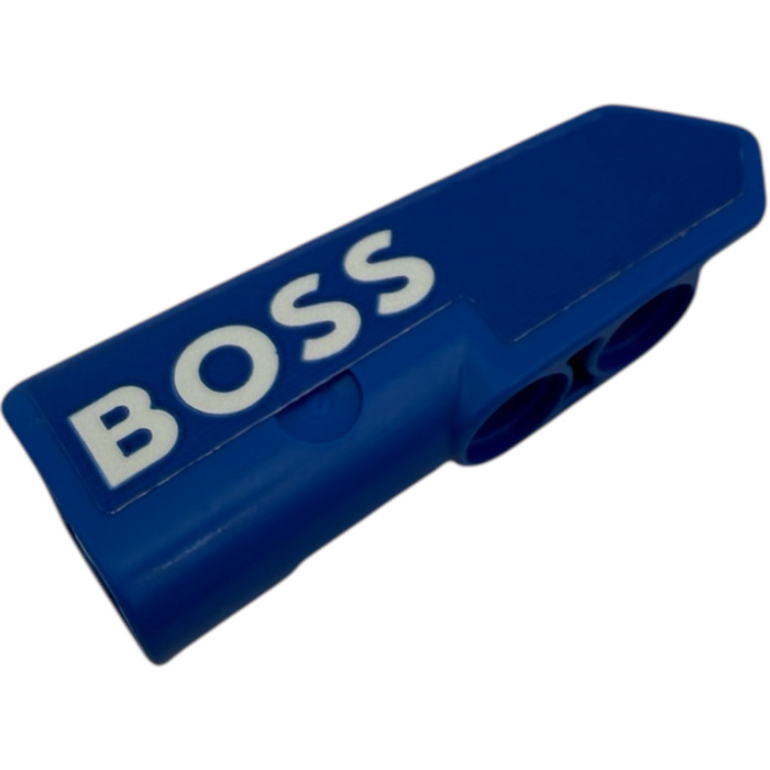LEGO Blue Curved Panel 22 Left with 'BOSS' (right) Sticker | Brick Owl - LEGO Marketplace