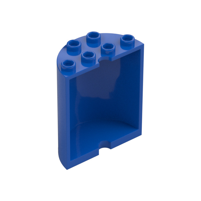 LEGO Blue Cylinder 2 x 4 x 4 Half (6218 / 20430) | Brick Owl - LEGO ...