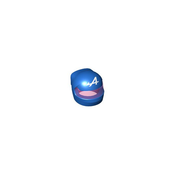 LEGO Blue F1 Helmet with Alpine Logo (7071) | Brick Owl - LEGO Marketplace