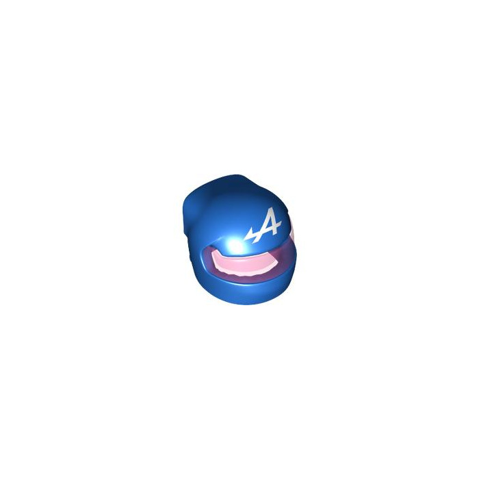 LEGO Blue F1 Helmet with Alpine Logo (7071) | Brick Owl - LEGO Marketplace