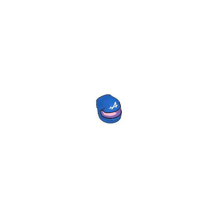 LEGO Blue F1 Helmet with Alpine Logo (7071) | Brick Owl - LEGO Marketplace