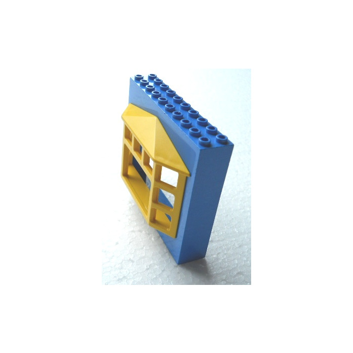LEGO Blue Fabuland Panel 2 x 10 x 7 with Yellow Bay Window | Brick Owl